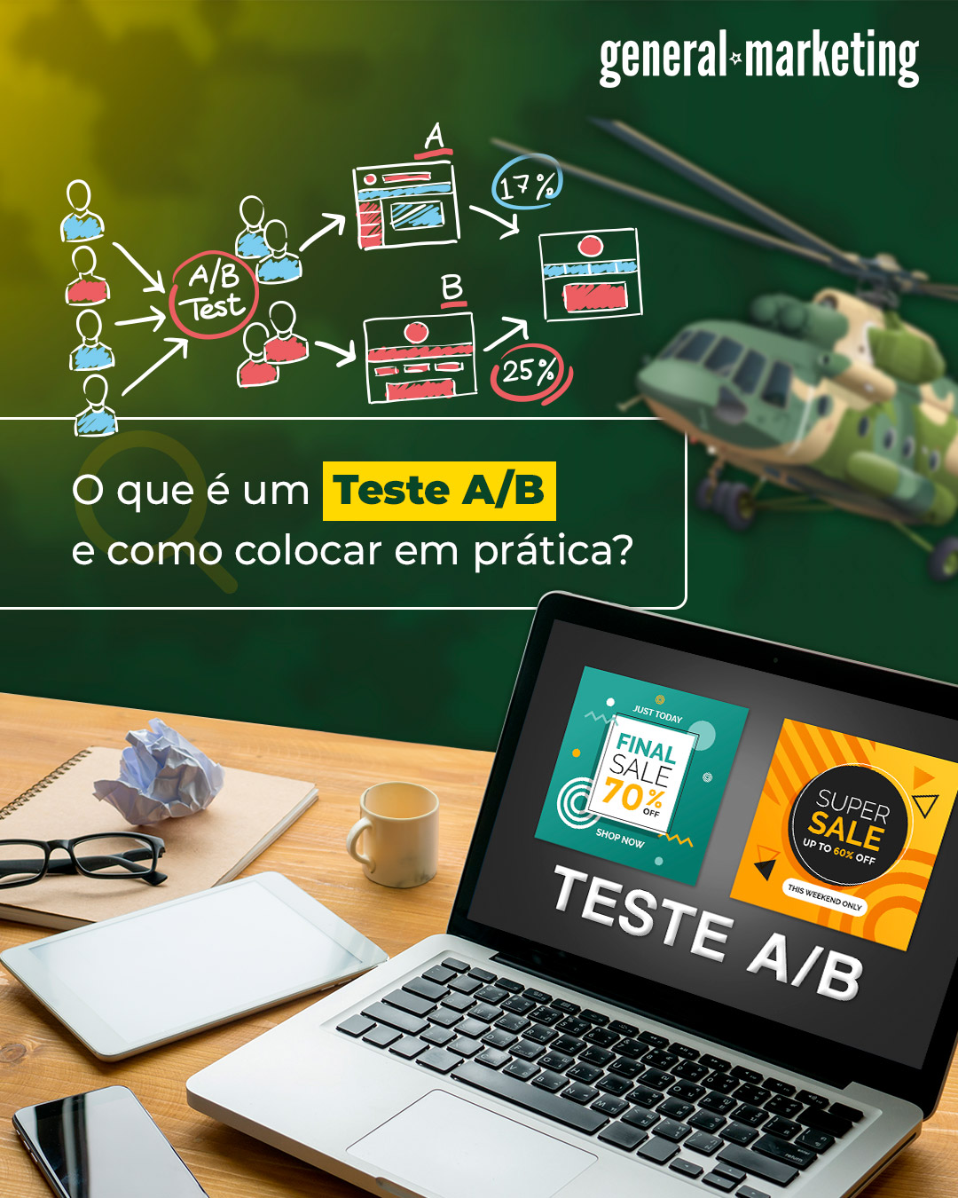 O que é um teste A/B e como colocar em prática? - Site Novo General